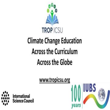 Climate Change Education Across the Curriculum - Across the Globe | PPTX