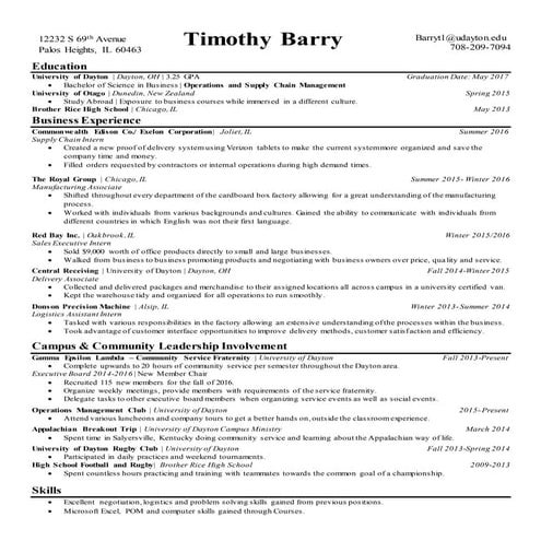 Tim Barry's Resume- Official- NV | PDF