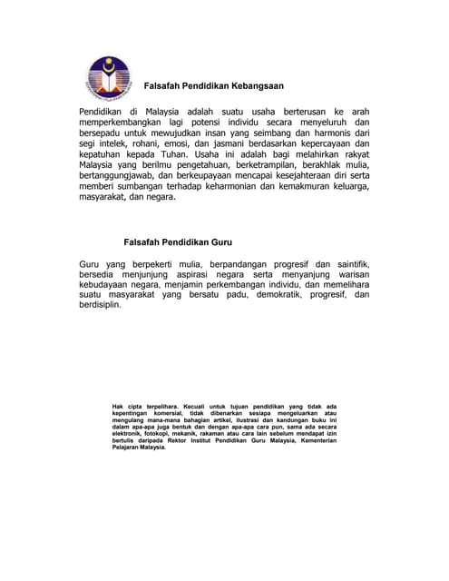 Falsafah pendidikan kebangsaan | DOCX