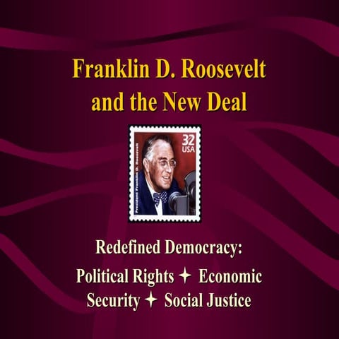 02 Franklin D Roosevelt and New Deal | PPT | Government Support and ...