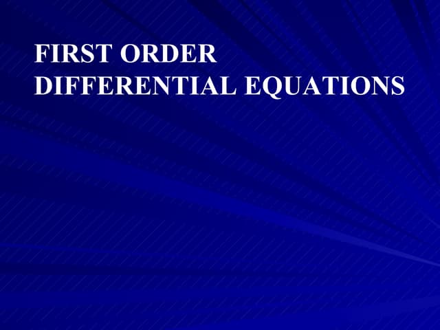 Exact & non differential equation | PPTX