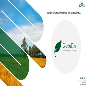 Dragon's Den: GreenDev – Sustainable Impact Investing | PPTX