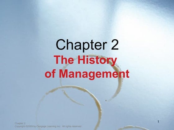 Ch 2 Management History | PPT | Business Administration | Business