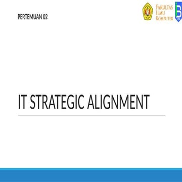 002 IT Strategic Alignment IT Governance | PPTX