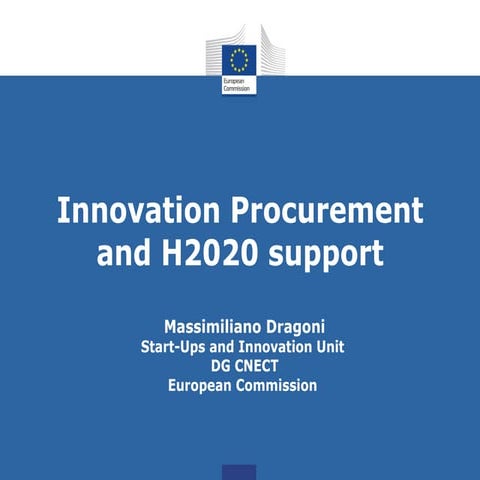 Introduction to innovation procurement – state of play around Europe ...