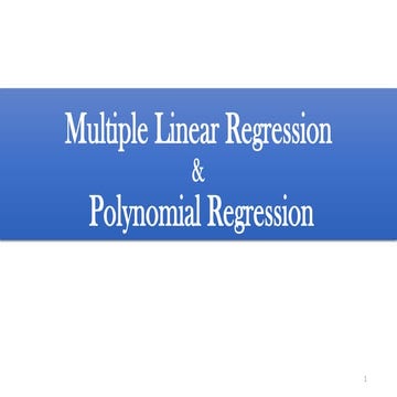 Multiple and Polynomial Regression analysis with practical example | PDF