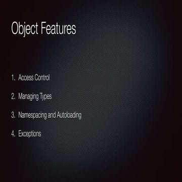 Object Features Ppt