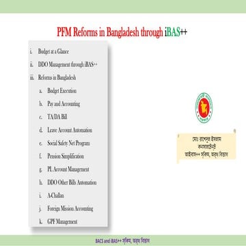 PFM Reforms how bangladesh will development | PPT