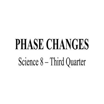 02 Phase Changes Power Point Presentation | PPTX