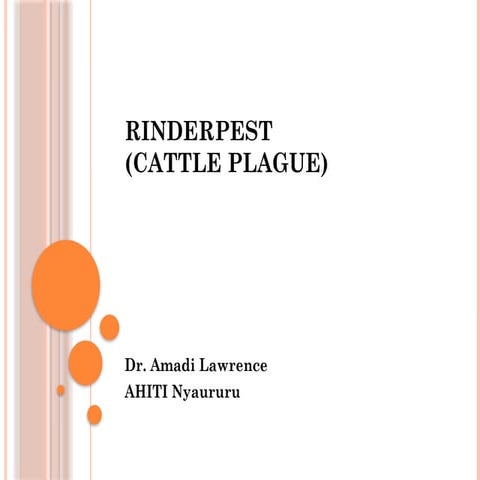 Rinderpest in Domestic and Corridor animals | PPTX