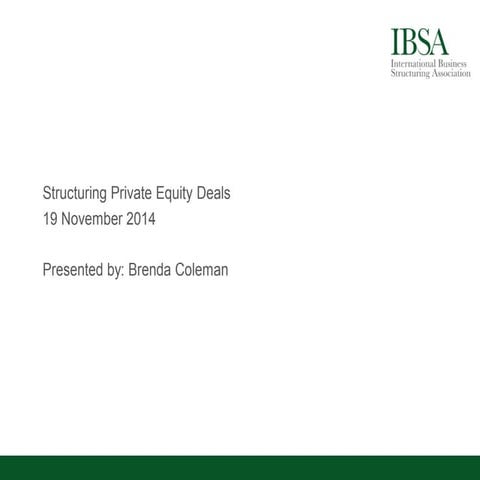 Tax Issues on Structuring Private Equity Deals - Ropes & Gray | PDF