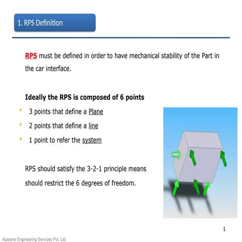 RPS Degree of freedom automotive locator fixation | PPTX