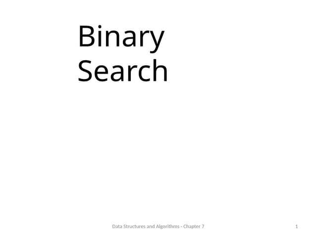 Searching_Techniques Binary search Algorithm | PPT Searching_Techniques Binary search Algorithm | PPT