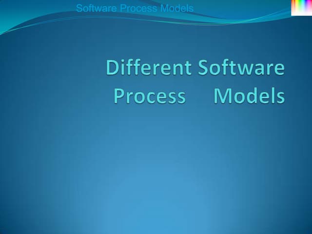 Software development process models