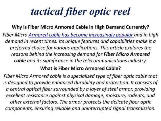 tactical fiber reels | PPT