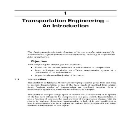 Transportation Planning & Management | PDF