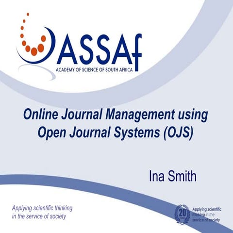 Online Journal Management using Open Journal Systems (OJS) | PPTX