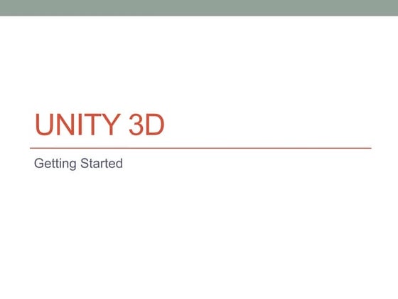 Unity - Create a structure with primitives | PPT