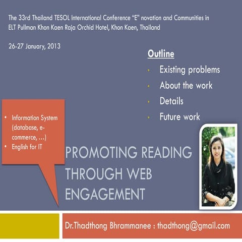 Promoting Reading Through Web Engagement | PPT