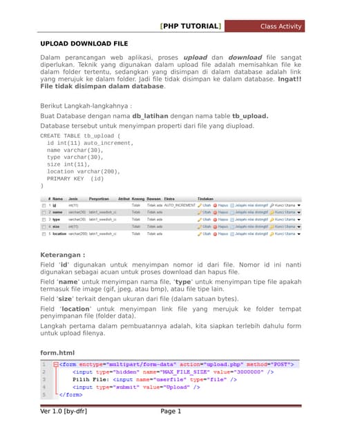 03. upload file dengan php | PDF 03. upload file dengan php | PDF