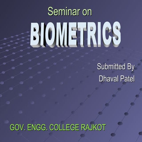 BIO-METRICS | PPT