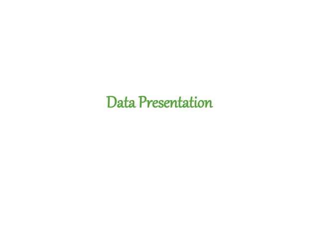 Presentation and analysis and interpretation of data | PPT