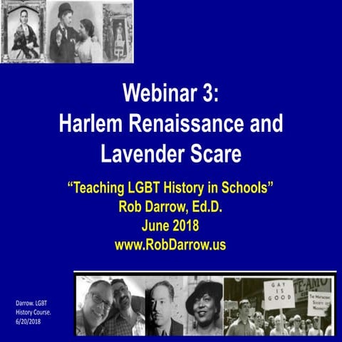 LGBT History: Harlem Renaissance and Lavender Scare | PPTX