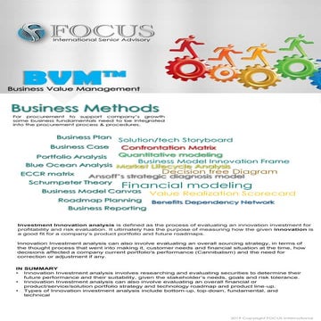 BVM - Business Value Management - Business Methods | PDF