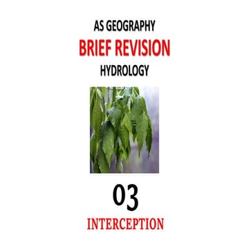 BRIEF REVISION - HYDROLOGY - 03. INTERCEPTION | PPTX