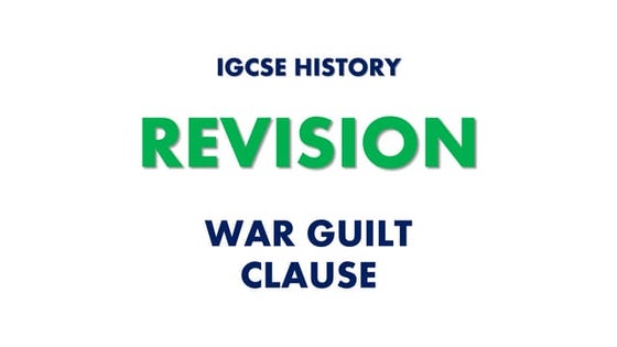 HISTORY IGCSE REVISION CARDS - 028. MILITARY REDUCTIONS GERMAN ...