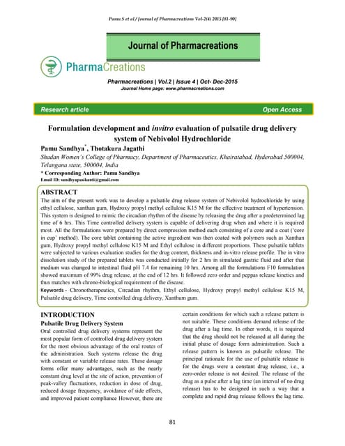 Formulation and Evaluation of immediate release tablet in treatment of ...