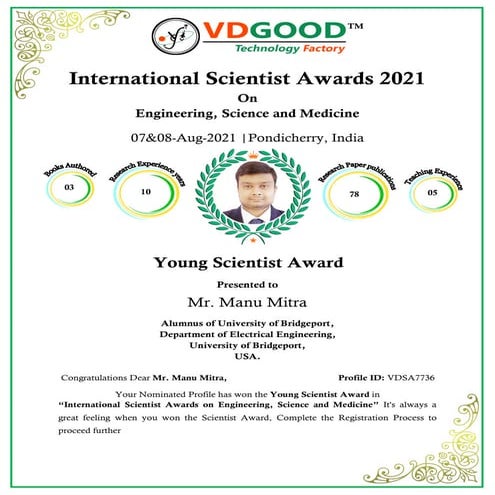 03. vdgood young scientist award (Pondicherry) | PDF