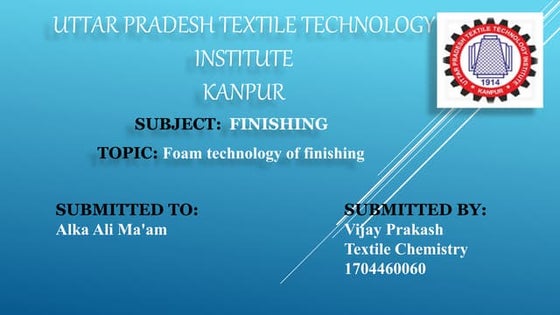 chpter 9 FOAM & FOAM MAKING EQUIPMENTS.pptx