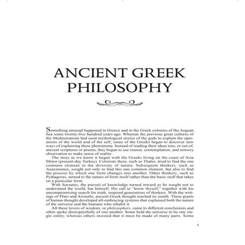 Ancient Greek Philosophy Author Pearson - The world's learning company ...