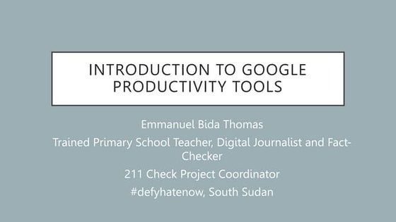 Google Sheets Presentation | PPTX