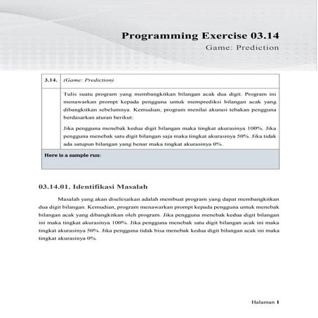 03.14. Prediksi Bilangan Menggunakan Bahasa Pemrograman C++ | PDF