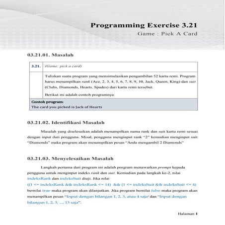 03.21. Menampilkan Kartu Remi Menggunakan Bahasa Pemrograman C++ | PDF