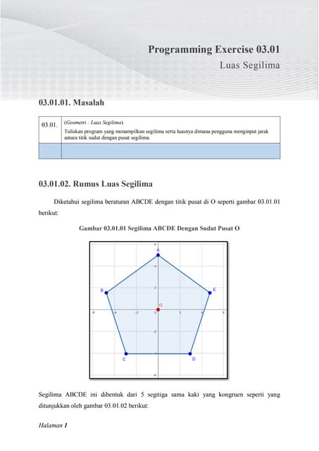 02.14. Luas Segitiga Menggunakan Bahasa Pemrograman Python | PDF