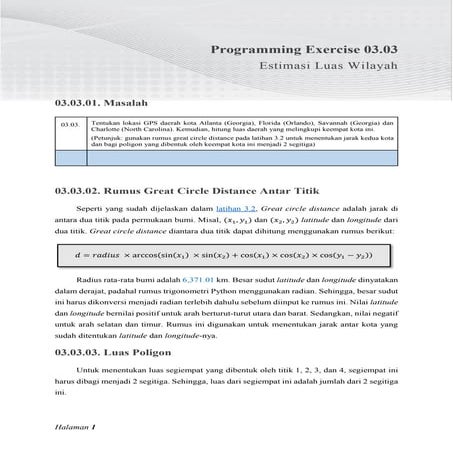 03.03.Estimasi Luas Daerah Menggunakan Bahasa Pemrograman Python | PDF