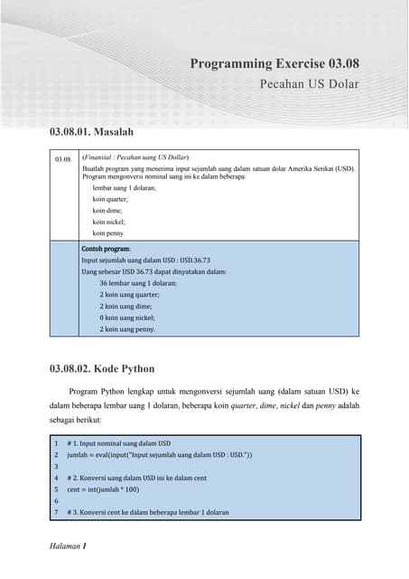 02.14. Luas Segitiga Menggunakan Bahasa Pemrograman Python | PDF