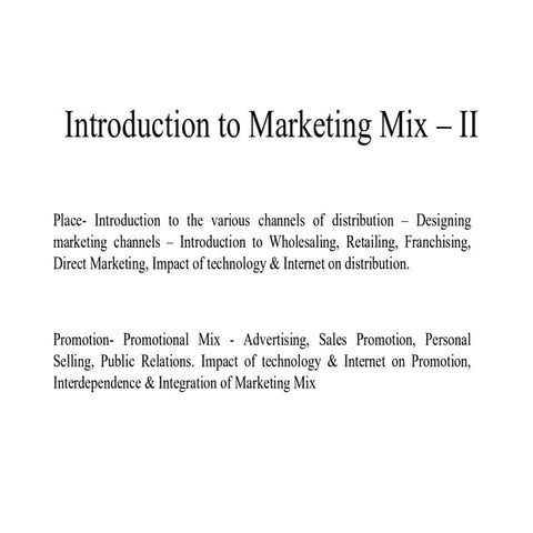 03.Unit 3_Marketing Mix II.pdf for mba students | PDF
