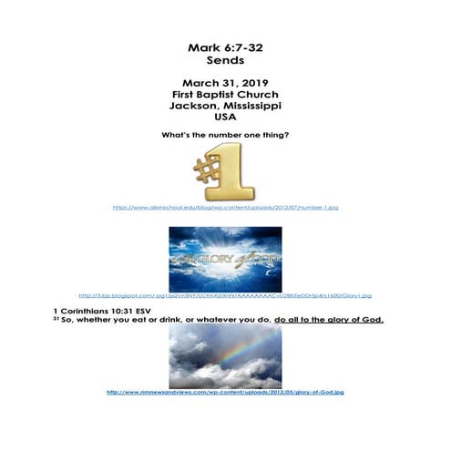 03-31-19, Mark 6;7-32, Sends | PDF