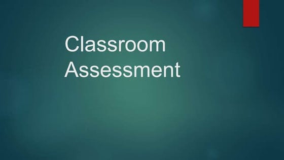 Principles of assessment | PPTX | Educational Assessment | Education