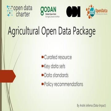 SC2 Workshop 2: Open Data Charter Sector Package for Agricultural | PPT