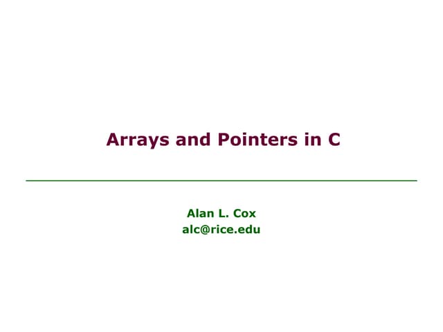 03 Arrays Pointersppt
