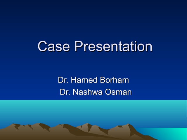 Psychiatry Case Presentation (Depression).pptx