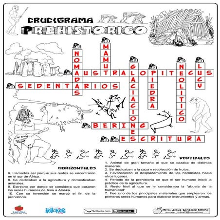 03 crucigrama-prehistorico-solución | PDF