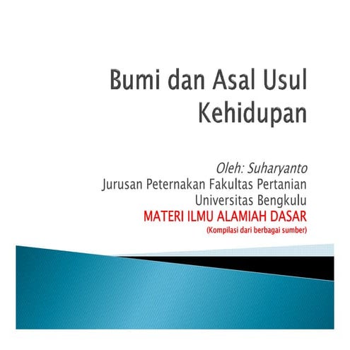 03 iad-bumi-dan-asal-usul-kehidupan | PDF