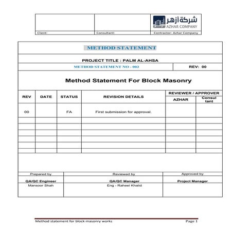 03 - Method Statement for block masonry.pdf