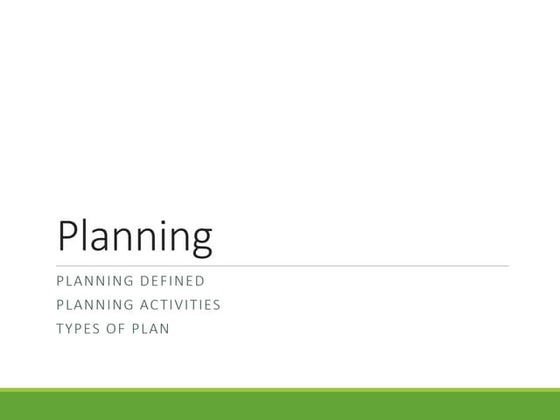 Types of planning | PDF | Business | Business and Finance